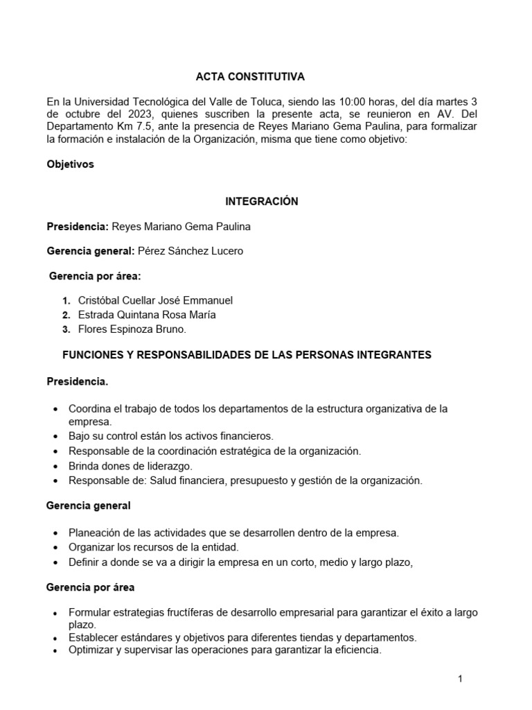 2.1 Formato de Acta de Instalaci N Del Grupo Comisi N o Comit | PDF