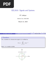 EE200 SSN Sandhan L15 | PDF | Signal Processing | Functions And Mappings