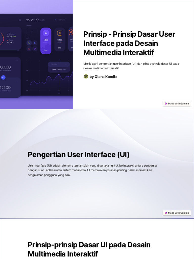 Prinsip Prinsip Dasar User Interface Pada Desain Multimedia Interaktif | PDF