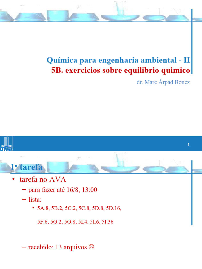 2023-2 Quimica II Aula 05B T1 | PDF