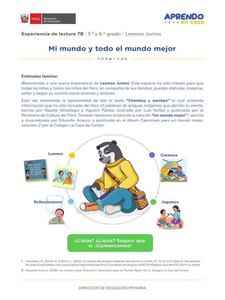 Exp7 Primaria 5y6 Seguimosapren Leemosjuntos Expb Pdf Artes Del
