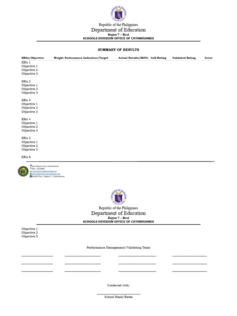 Attachment Evaluation and Validation of OPCRF Memo | PDF