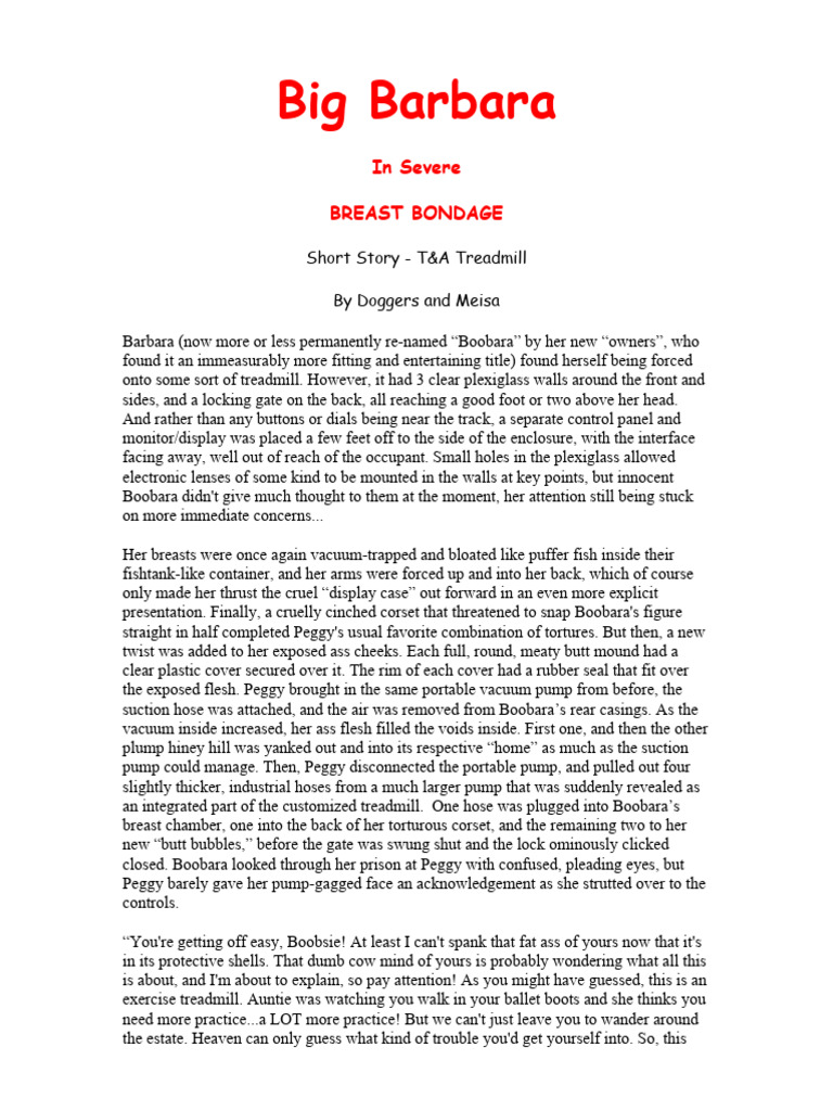 Big Barbara - TA Treadmill - Draft 3 | PDF