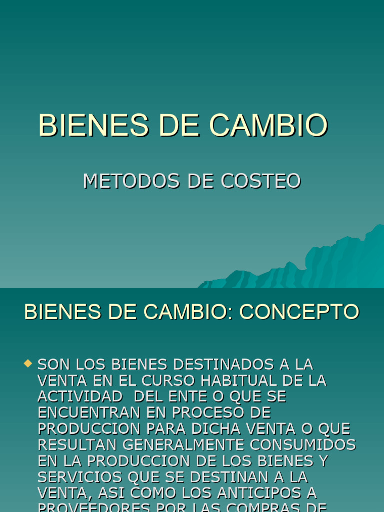Bienes de Cambio | PDF