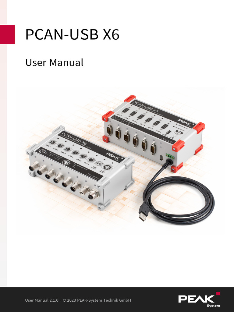 PCAN-USB-X6 UserMan Eng | PDF | Usb | Device Driver