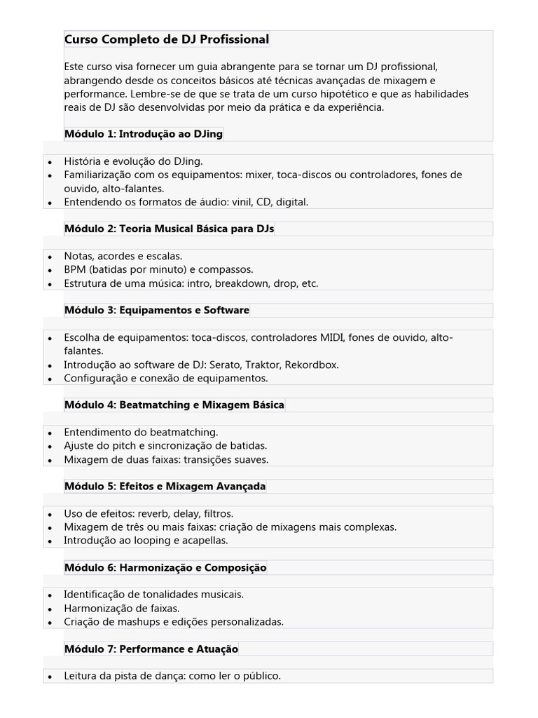 Curso Completo de DJ Profissional | PDF