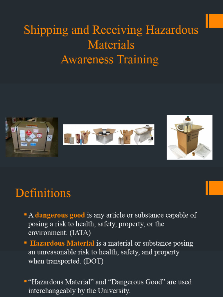 Hazardous Materials Shipping Training | PDF | Dangerous Goods | Hazards