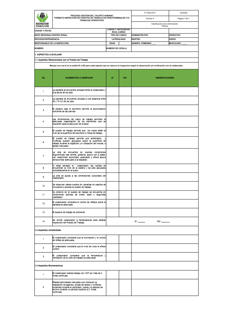 f1.Pg6 .GTH Formato Inspeccion de Puesto de Trabajo en Videoterminales ... f1.Pg6 .GTH Formato Inspeccion de Puesto de Trabajo en Videoterminales ...