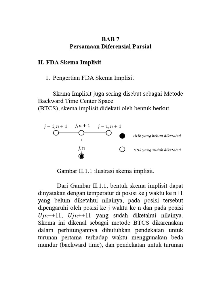 FDA Skema Implisit dalam Persamaan Diferensial | PDF