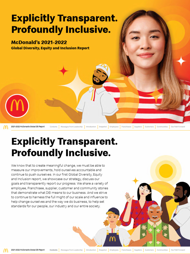 McDonalds Corporation Diversity Equity and Inclusion-2021-2022 | PDF ...