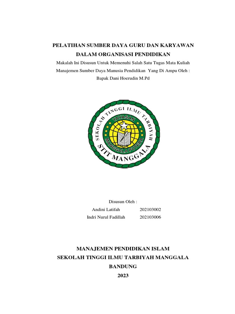 Makalah MSDM Pelatihan | PDF