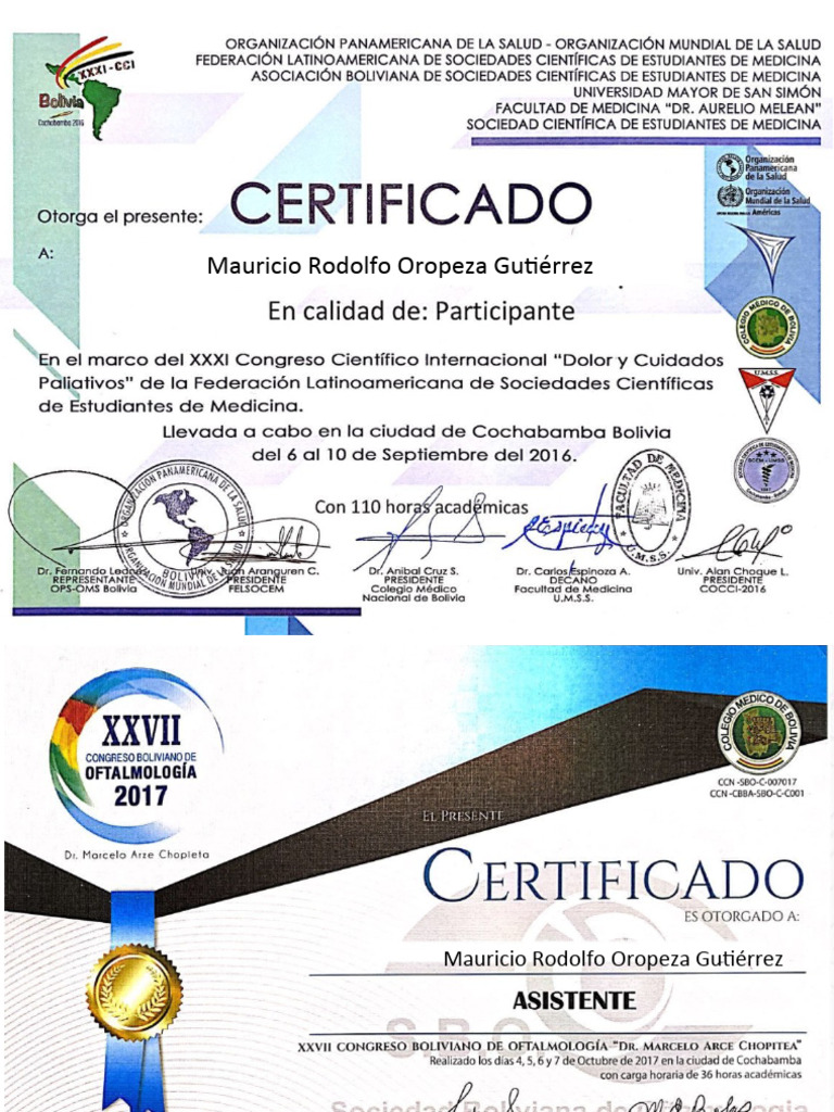 Certificado Oficio | PDF