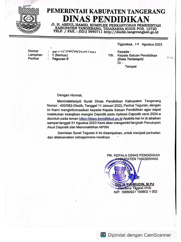Surat Teguran | PDF