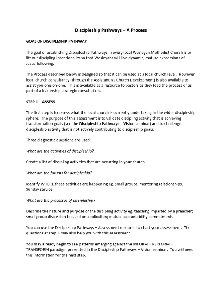 Discipleship Pathways | PDF | Disciple (Christianity)