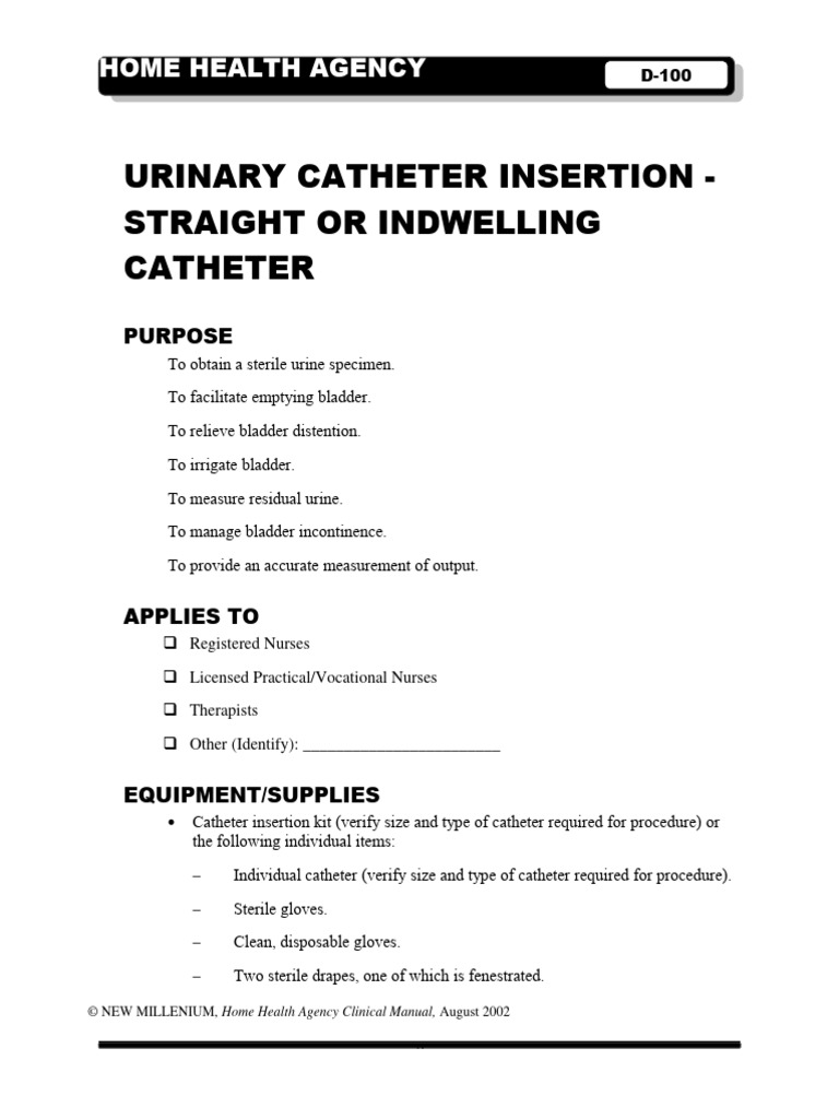 URINARY-CATHETER-INSERTION | PDF | Catheter | Urology