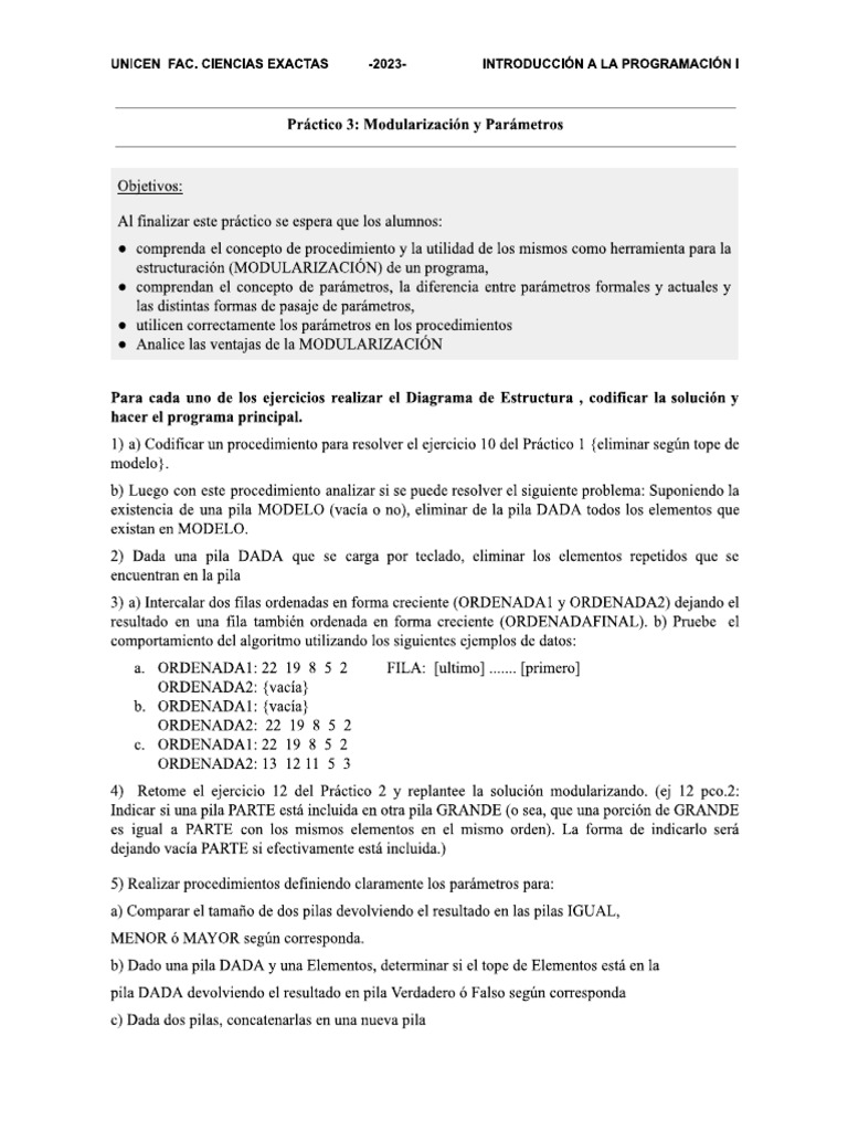 Practico Modularizacion | PDF