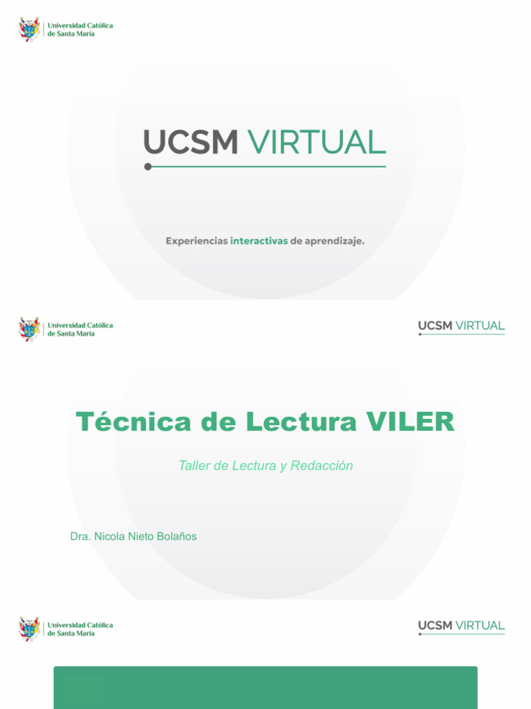 Técnica de Lectura VILER | PDF