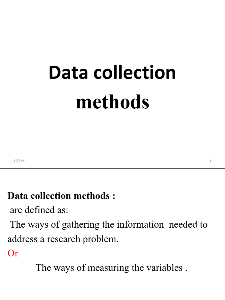 9 Lecture Data Collection 2014 | PDF