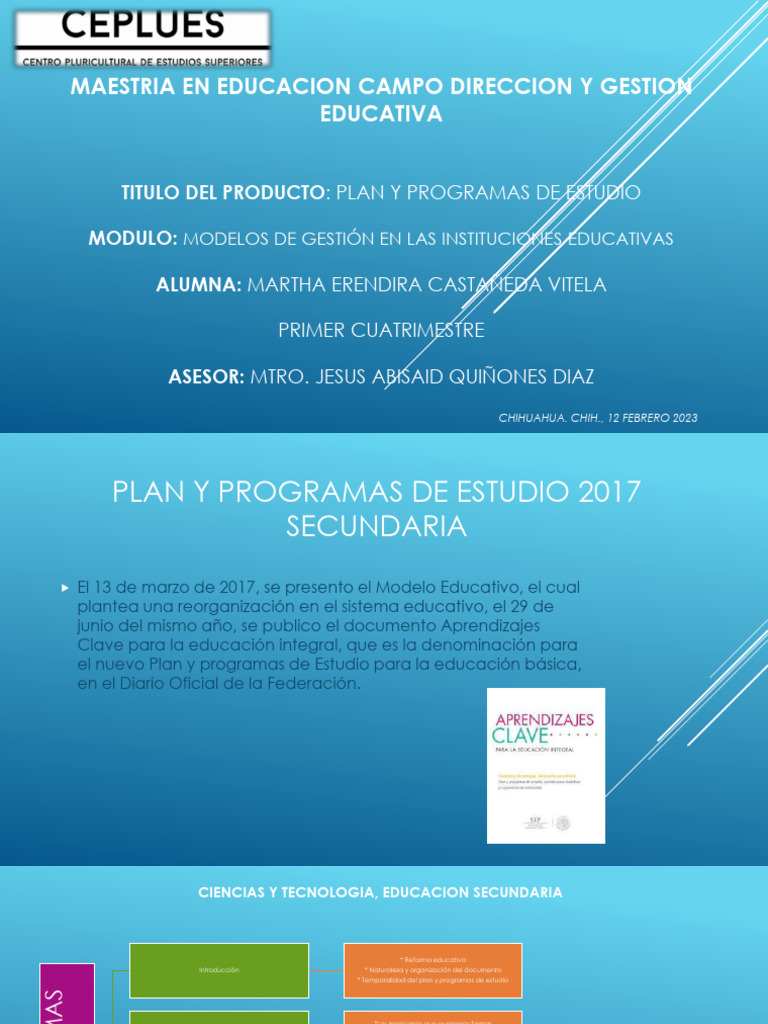 Plan y Programas | PDF | Educación primaria | Plan de estudios