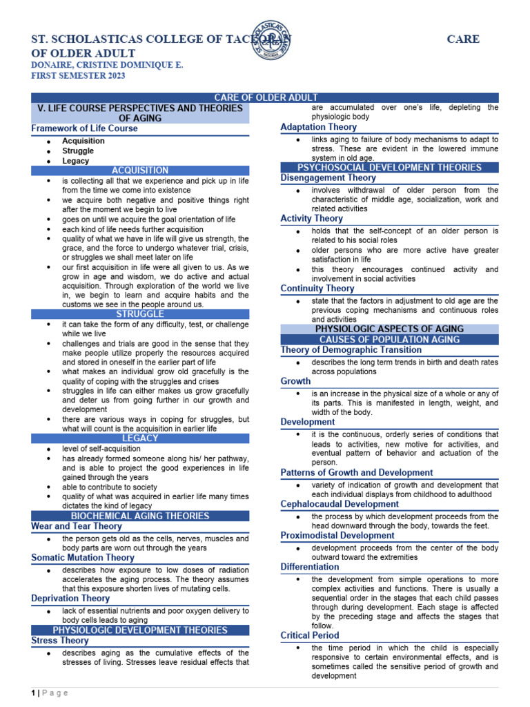 Gerontology Module 5 | PDF | Science & Mathematics