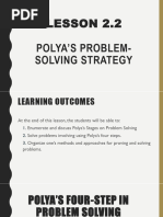 Lesson 2.2 Polyas Four Step in Problem Solving | PDF