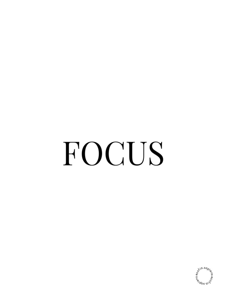 Focus Journal for Enhanced Concentration | PDF