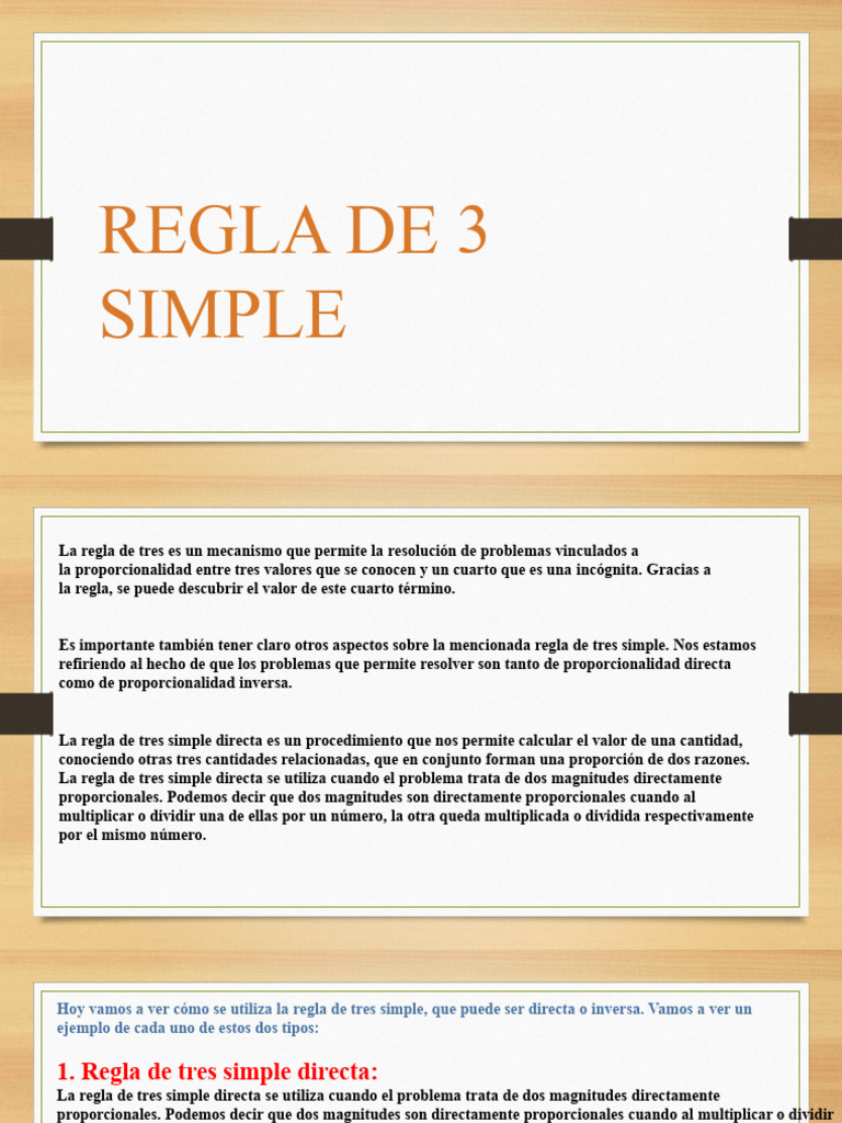 Regla de 3 Simple | PDF