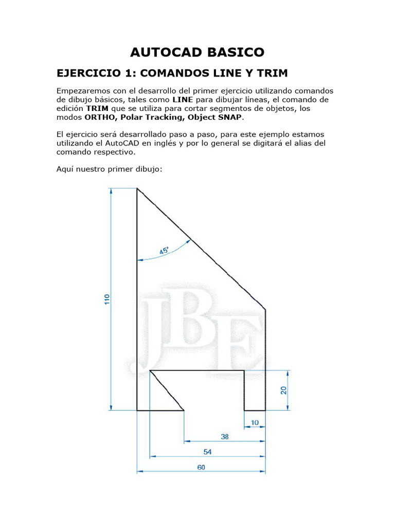 Ejercicios Resueltos AutoCAD Básico | PDF | Métodos y materiales de enseñanza | Informática