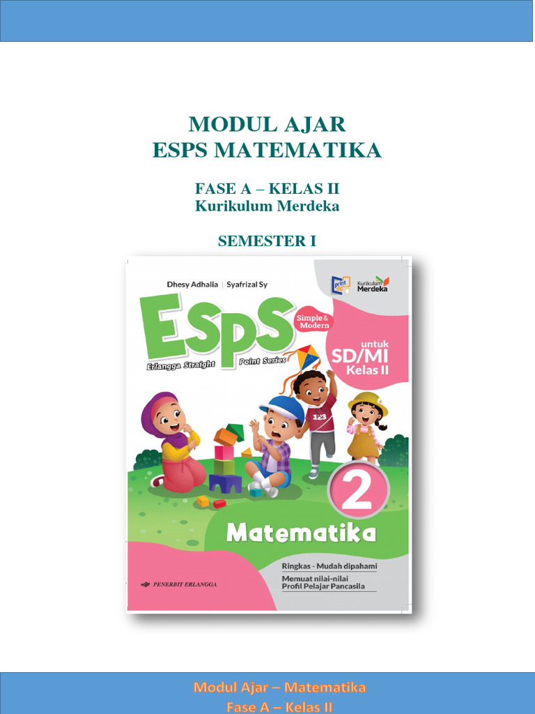 Modul Ajar (Ma) Esps Matematika Kelas 2 | PDF