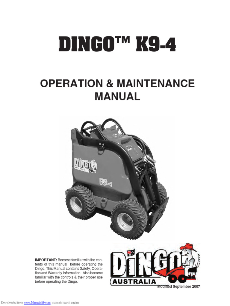 k94 Mini Loader Parts Book | PDF