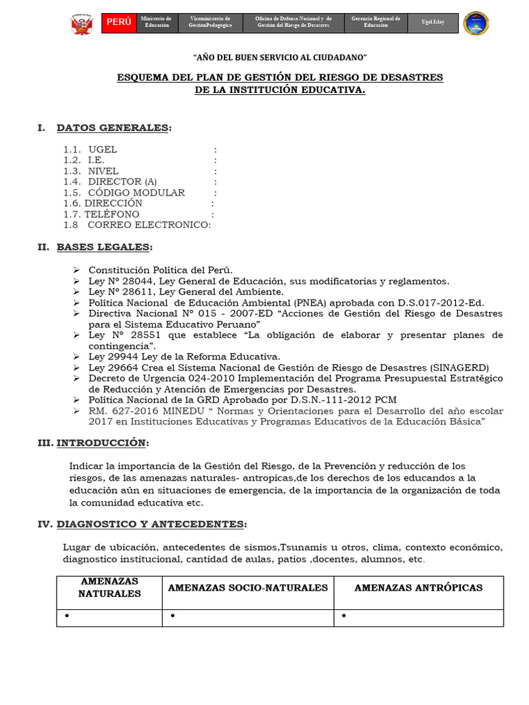 esquema-plan-de-grd-y-contingencia-i-e-2 | PDF