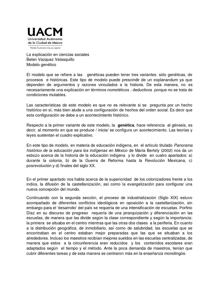 Modelo Genético | PDF