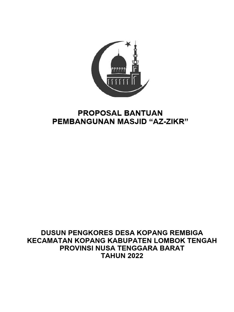 Proposal Masjid Baznas | PDF