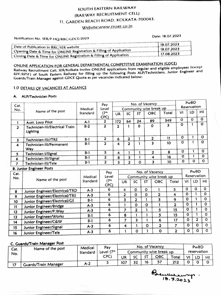 GDCE 2023 Notification For SER 18-Jul-2023 20-38-02 | PDF