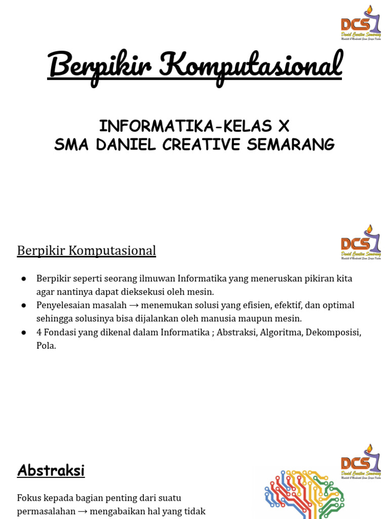 Berpikir Komputasional & Konsep Biner | PDF