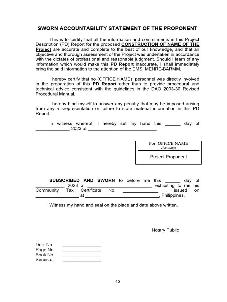 Accountability Statement Sample | PDF | Business