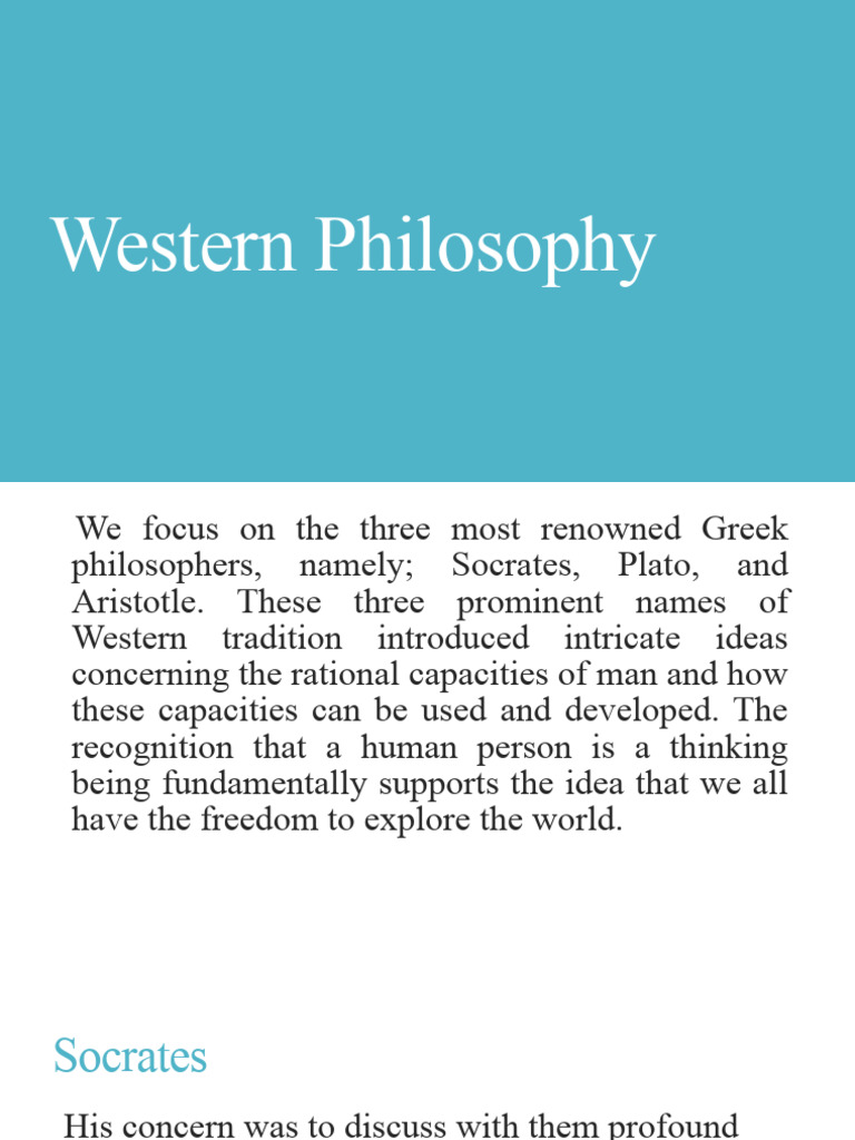 Western Philosophy | PDF