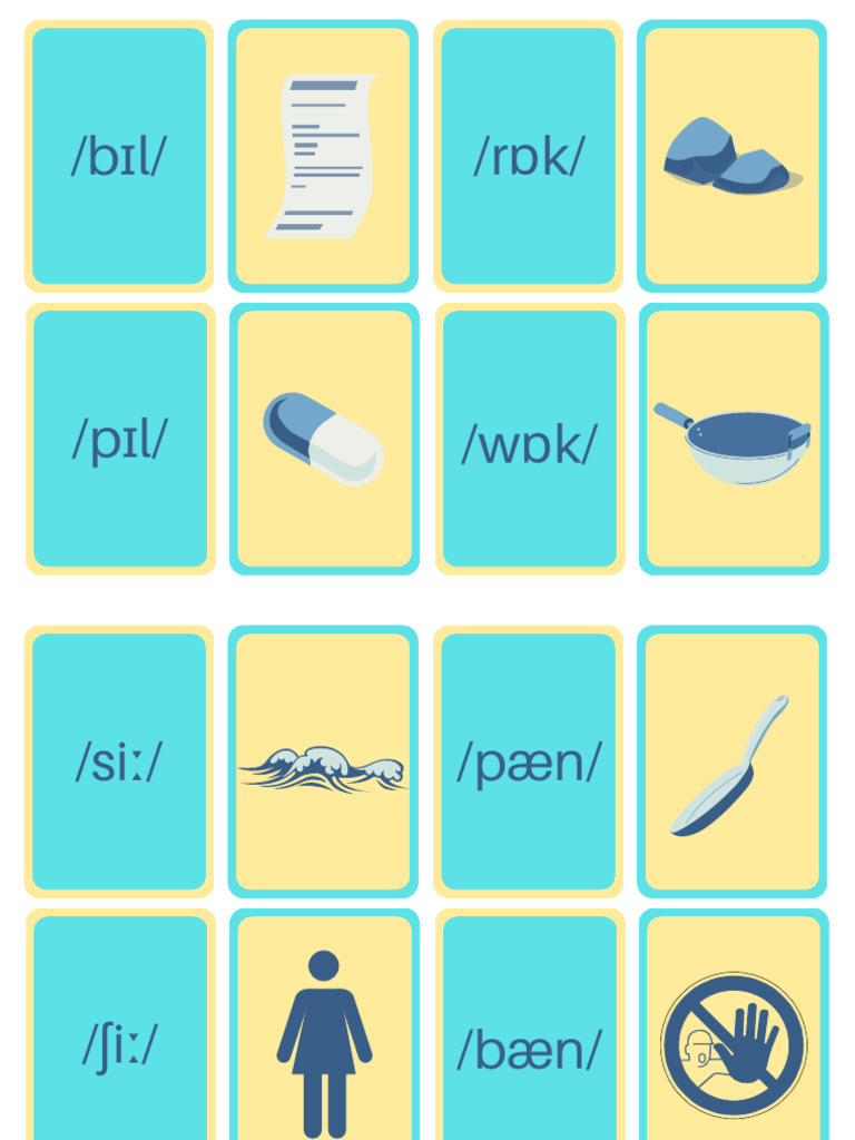 Minimal Pairs Consonants Memory Game Cutout | PDF