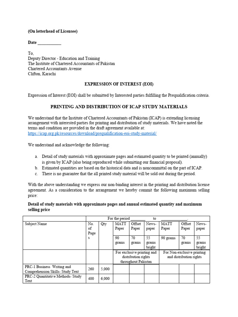 Eoi Studymaterial | PDF