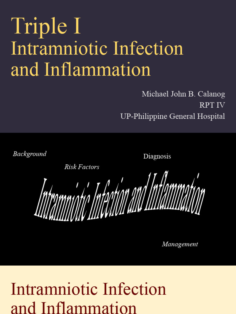 IDS Report Intramniotic Infection and Inflammation | PDF