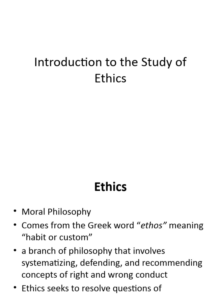 Intro To Ethics | PDF