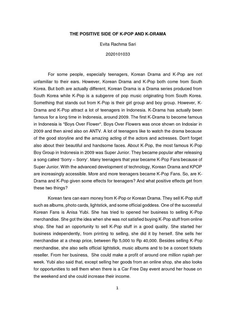 Informative Essay | PDF | Korean Language | South Korea