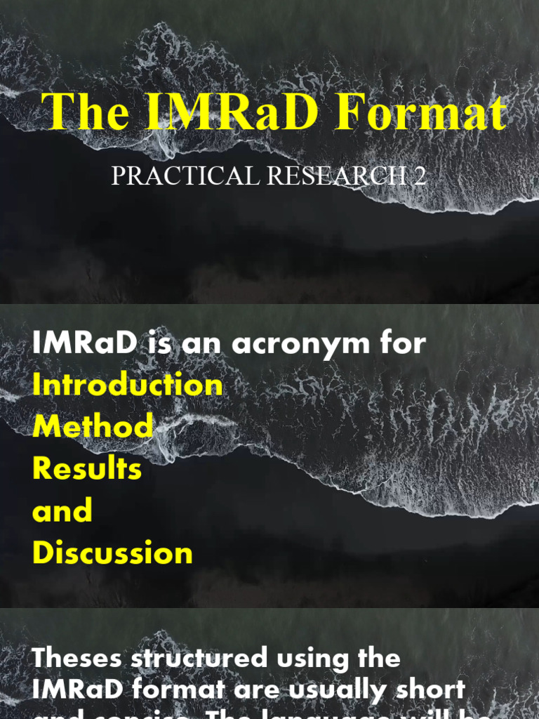 IMRad | PDF | Scientific Method | Cognition