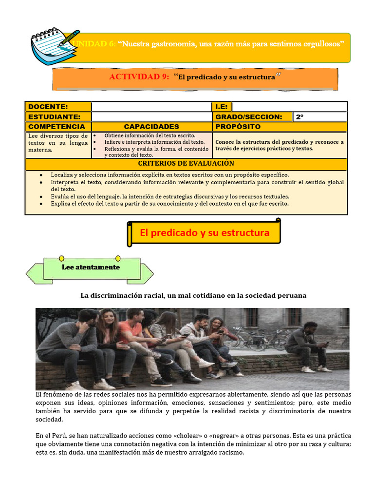 2° Act 9-Com-U6 - Sem 1 | PDF