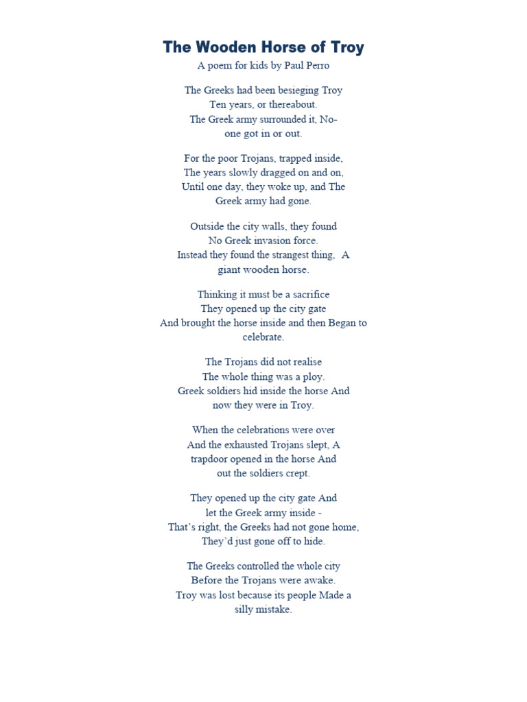 The Wooden Horse of Troy | PDF