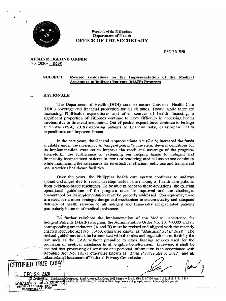 AOM No 2020-0060 | PDF