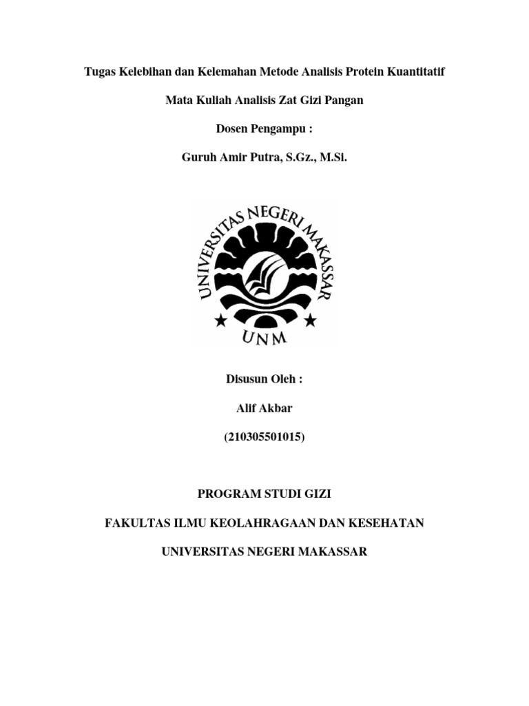 07 - Alif Akbar (Tugas Kelebihan Dan Kekurangan Metode Analisis Protein ...