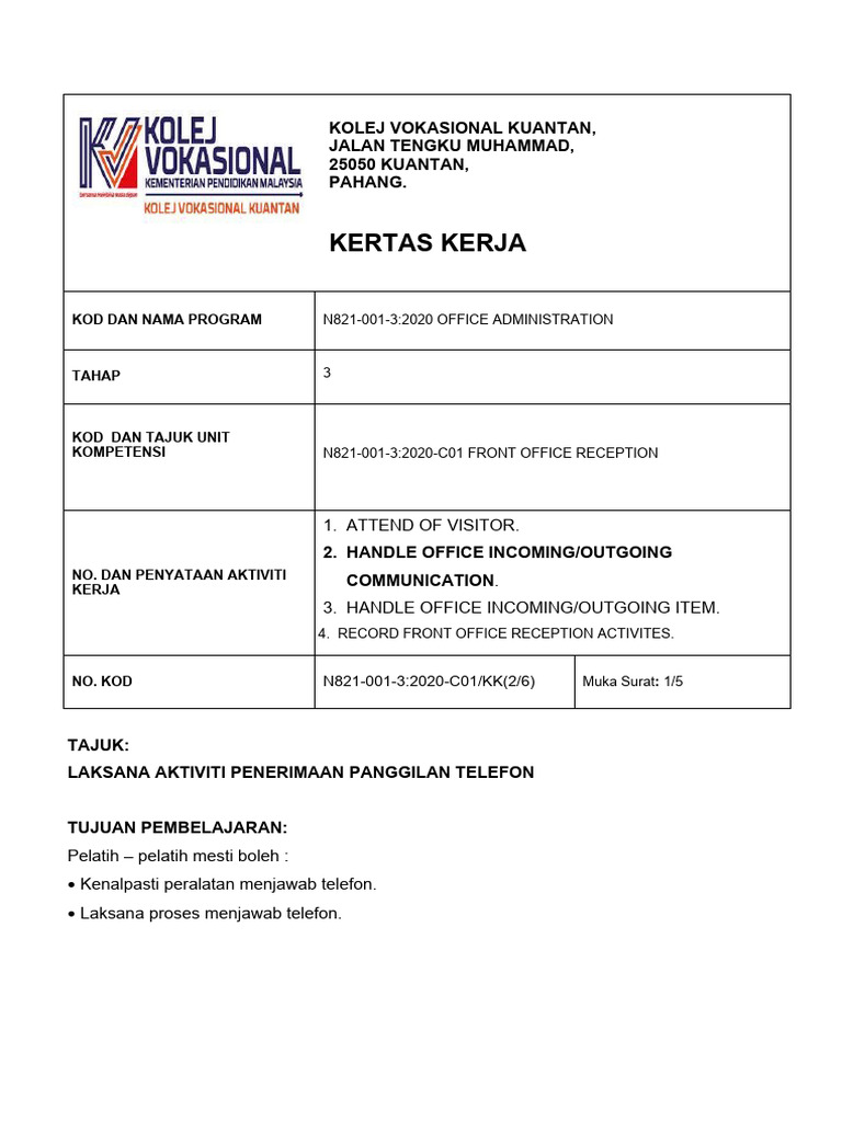 Kertas Kerja Wim Hanis | PDF