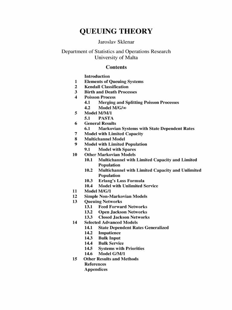 Queueing - Theory-Birth and Death Process | PDF | Probability Distribution | Stochastic Process