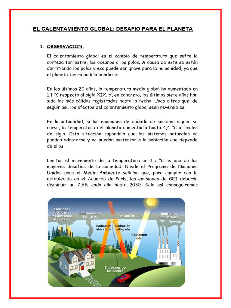 El Calentamiento Global | PDF